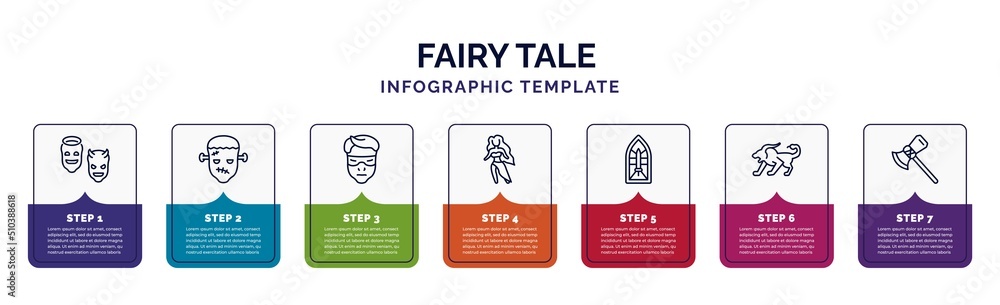 infographic template with icons and 7 options or steps. infographic for ...