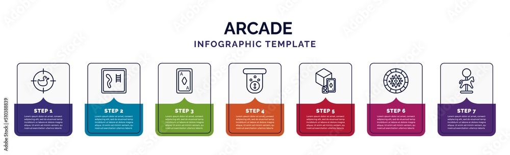 infographic template with icons and 7 options or steps. infographic for ...