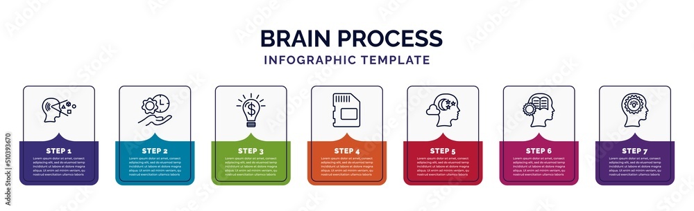 infographic template with icons and 7 options or steps. infographic for ...
