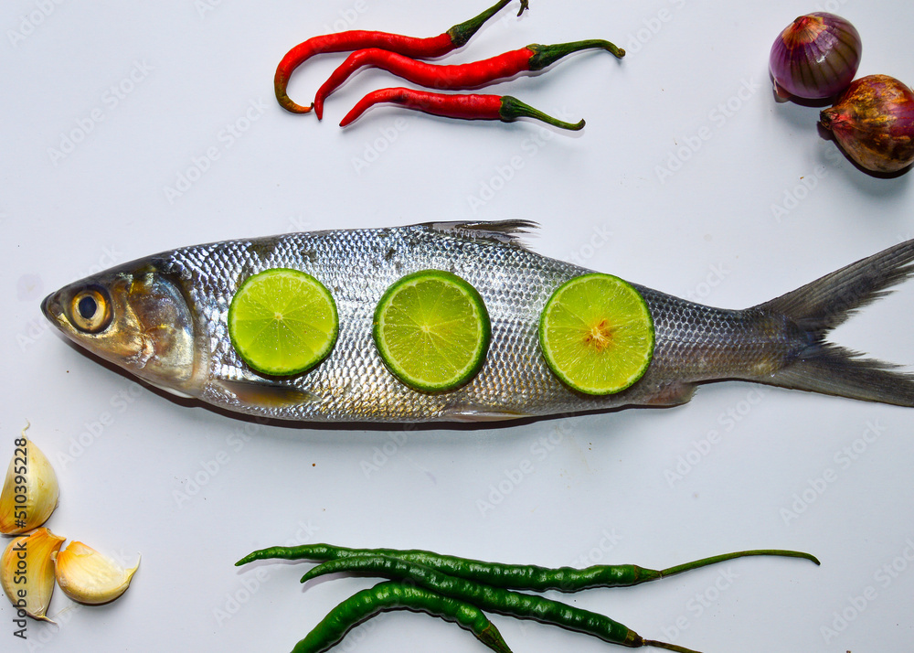 Fresh raw milkfish fish with white background. Seafood Stock Photo ...