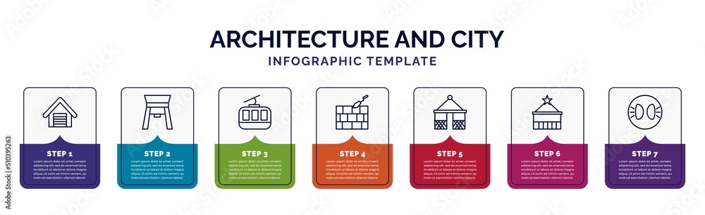 infographic template with icons and 7 options or steps. infographic for ...