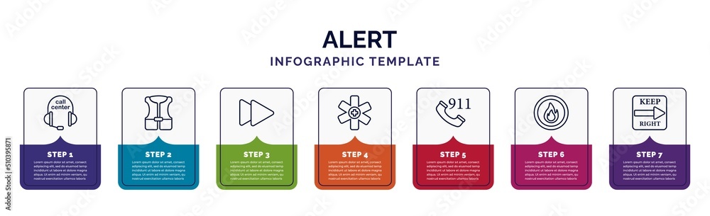 infographic template with icons and 7 options or steps. infographic for ...