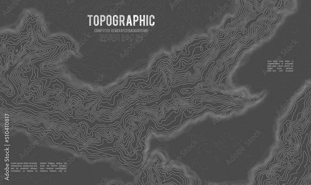 Grey contours vector topography. Geographic mountain topography vector ...