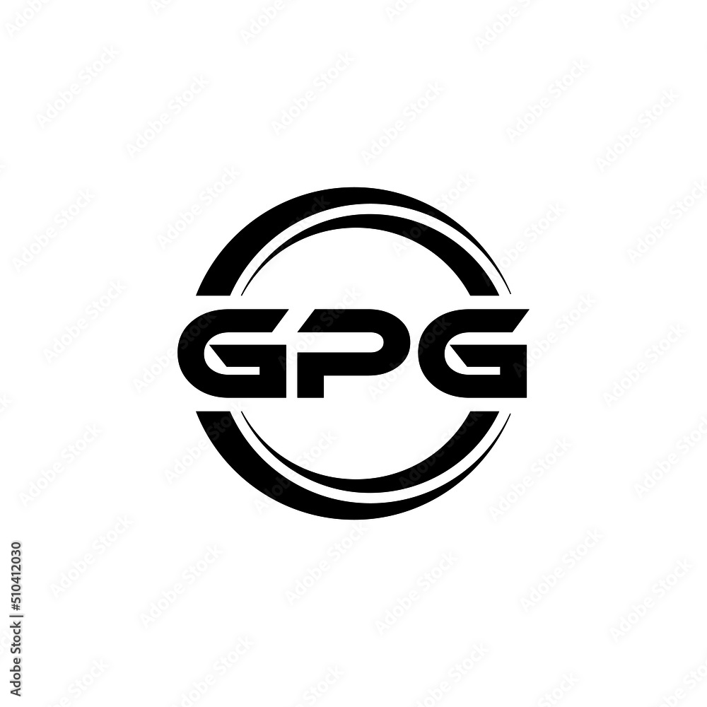 GPG letter logo design with white background in illustrator, vector ...