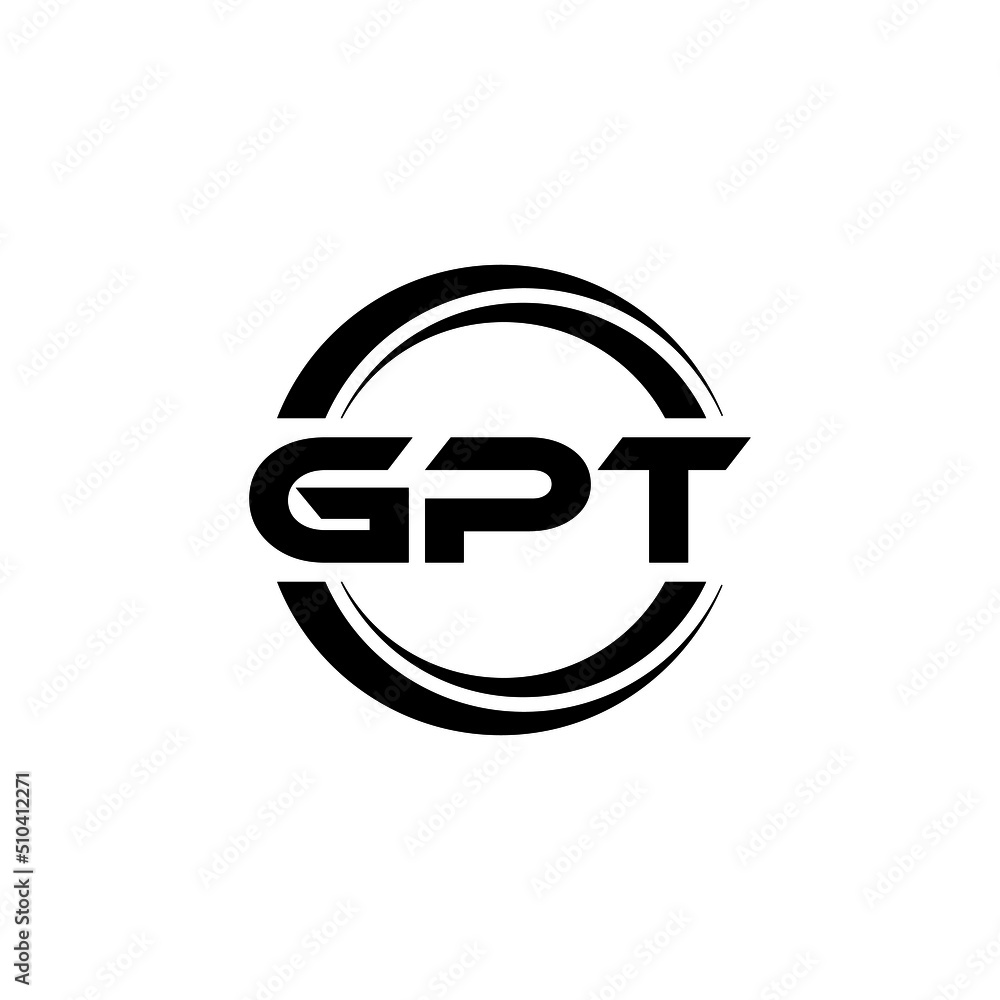 GPT letter logo design with white background in illustrator, vector ...