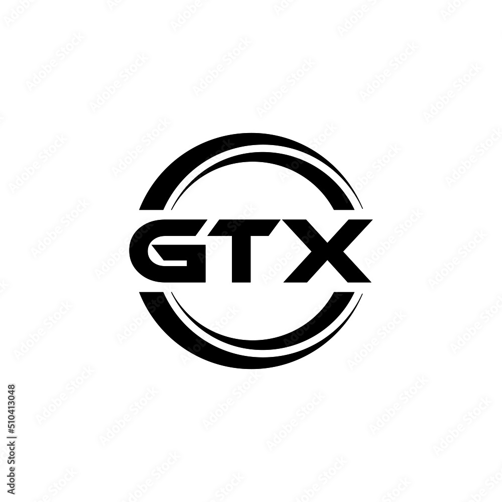 GTX letter logo design with white background in illustrator, vector ...