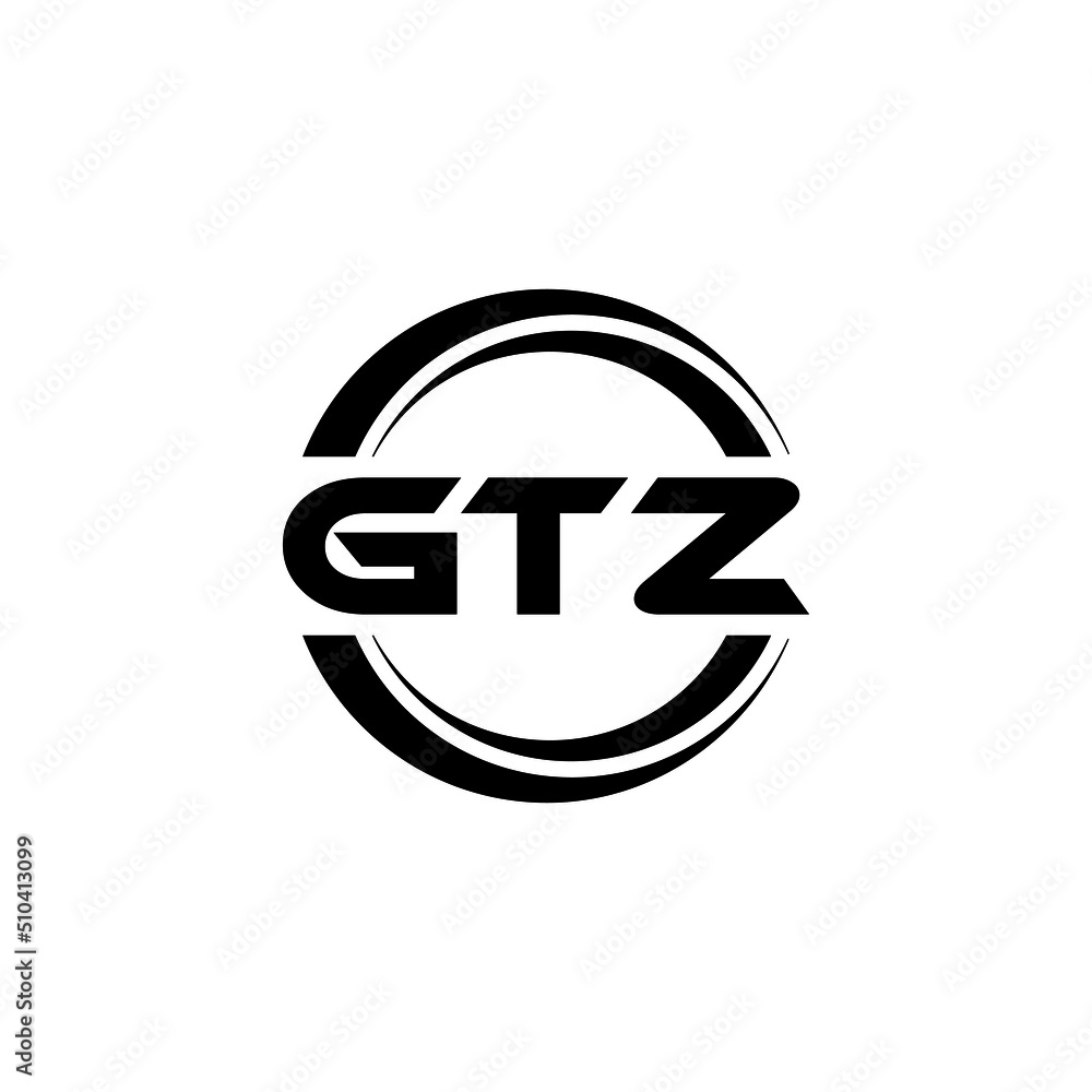GTZ letter logo design with white background in illustrator, vector ...