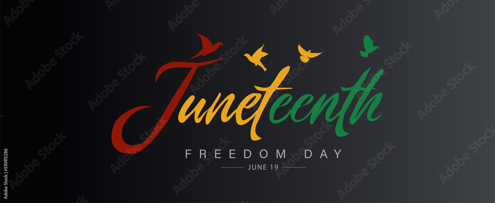 Juneteenth freedom day JUNE 19 banner poster design. Juneteenth ...