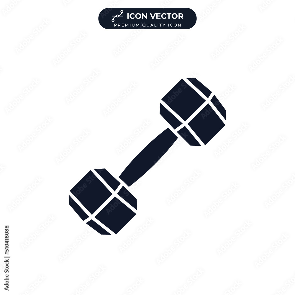 dumbbell icon symbol template for graphic and web design collection ...