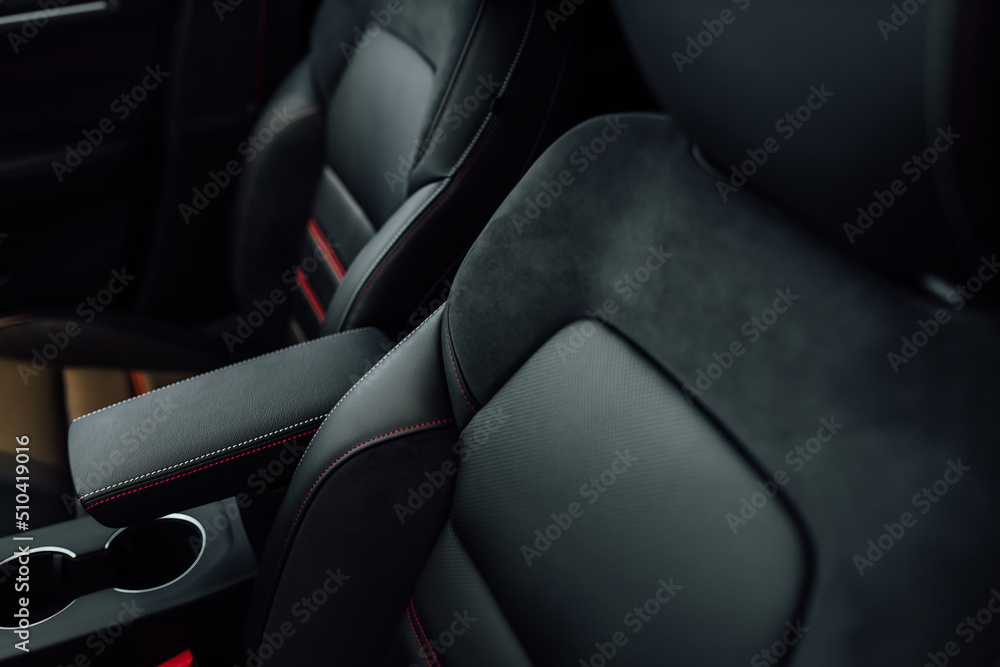 Interior of modern car, seats of a modern passenger car Stock Photo ...