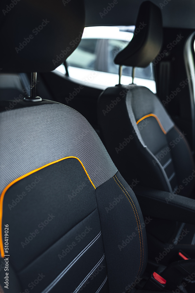 Interior of modern car, seats of a modern passenger car Stock Photo ...