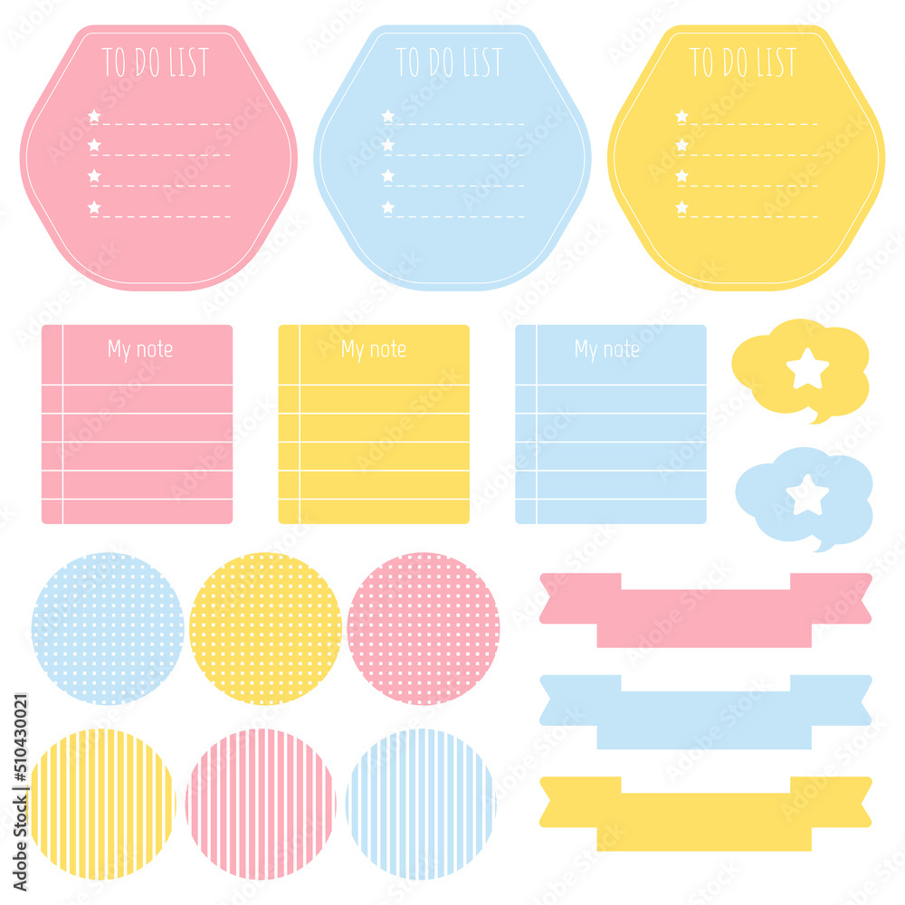 Cute paper notes. Stationary set. Scrapbook notes and cards.Printable ...