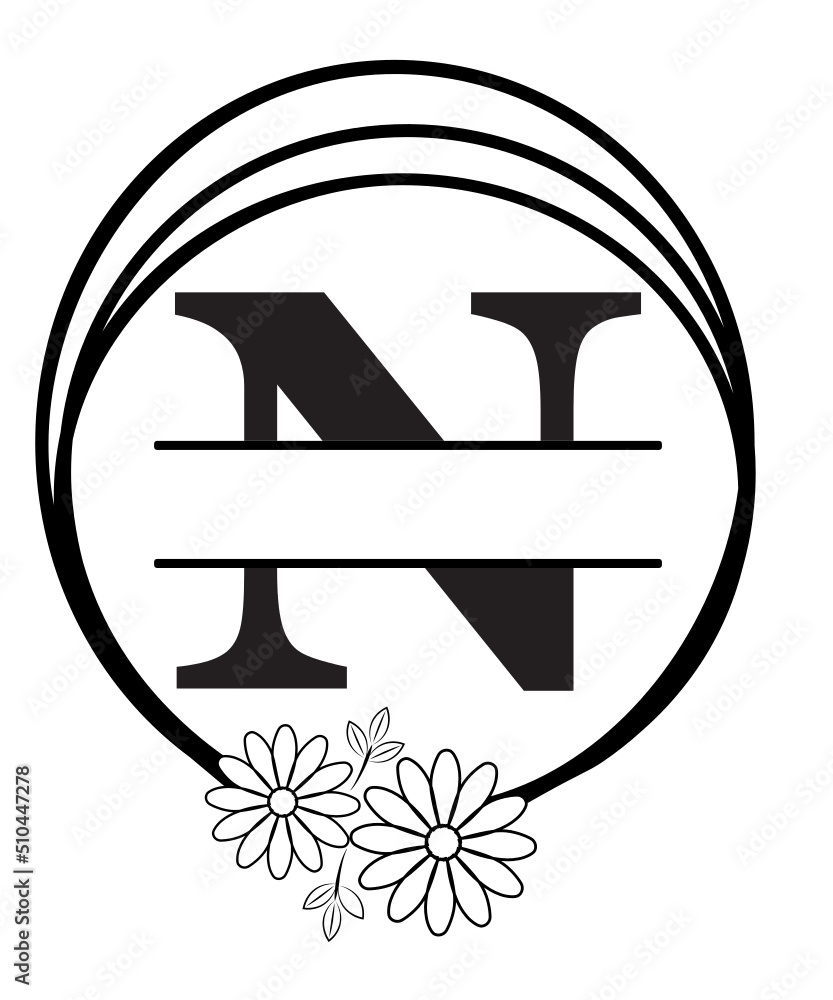 split monogram svg, Split Monogram Alphabet SVG, split letter svg ...