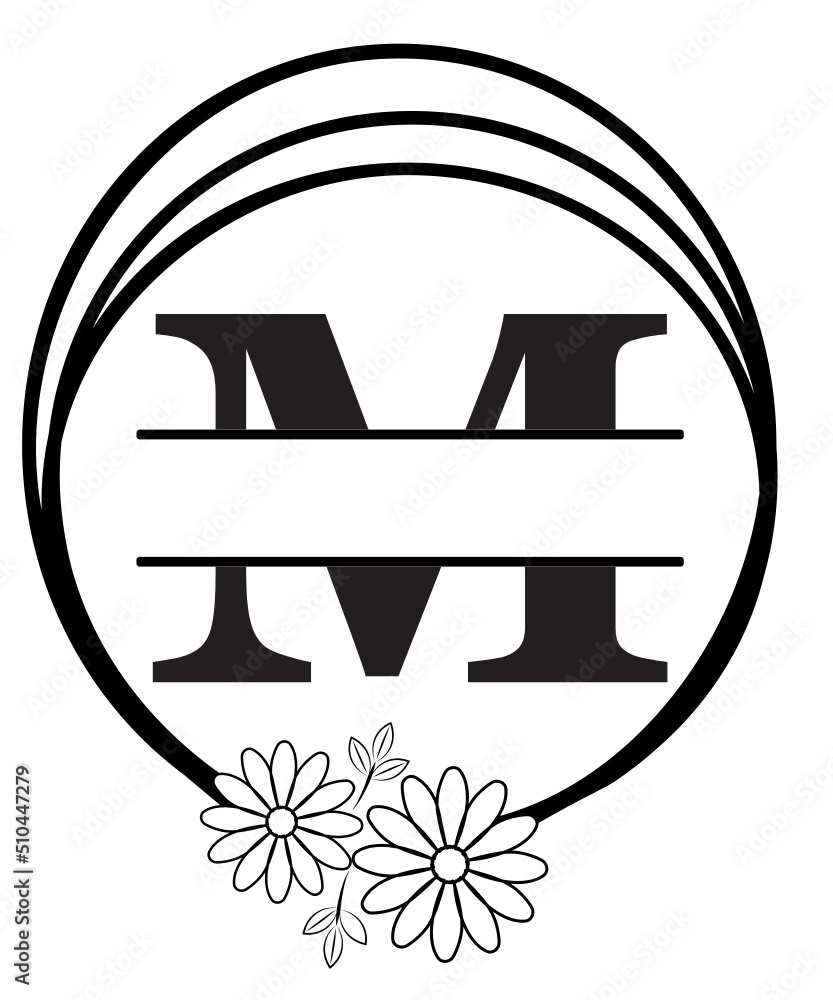 split monogram svg, Split Monogram Alphabet SVG, split letter svg ...