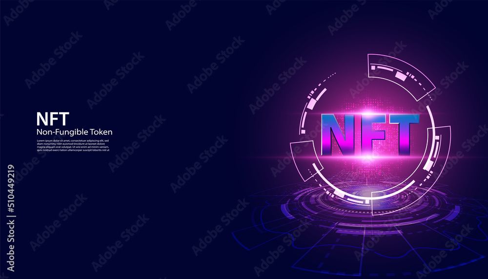 Abstract NTF Digital Image Concept Irreplaceable Token The only ...