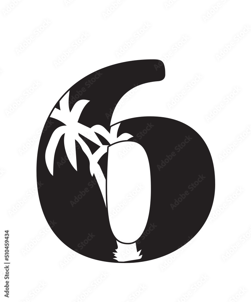 palm tree font alphabet letters, Palm Trees svg, summer svg, Sunset ...