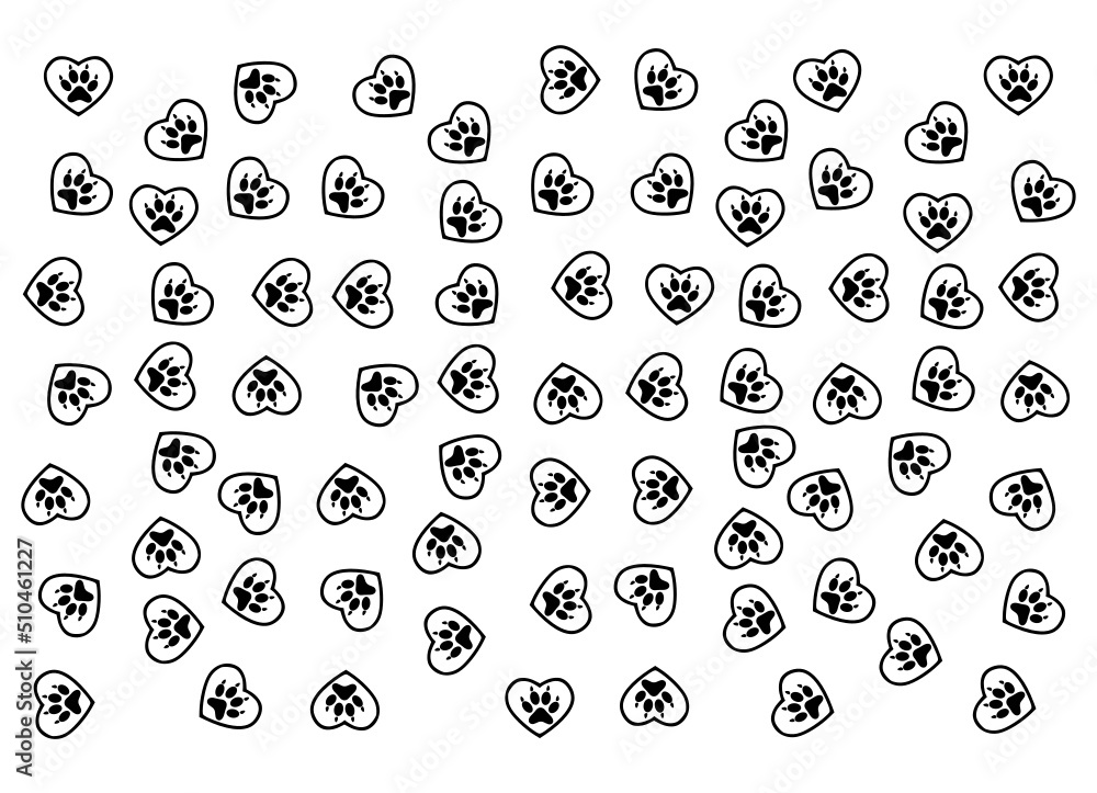 Vetor do Stock: Paw Seamless Pattern SVG, Dog Paw Background, SVG Dog ... Vetor do Stock: Paw Seamless Pattern SVG, Dog Paw Background, SVG Dog ...
