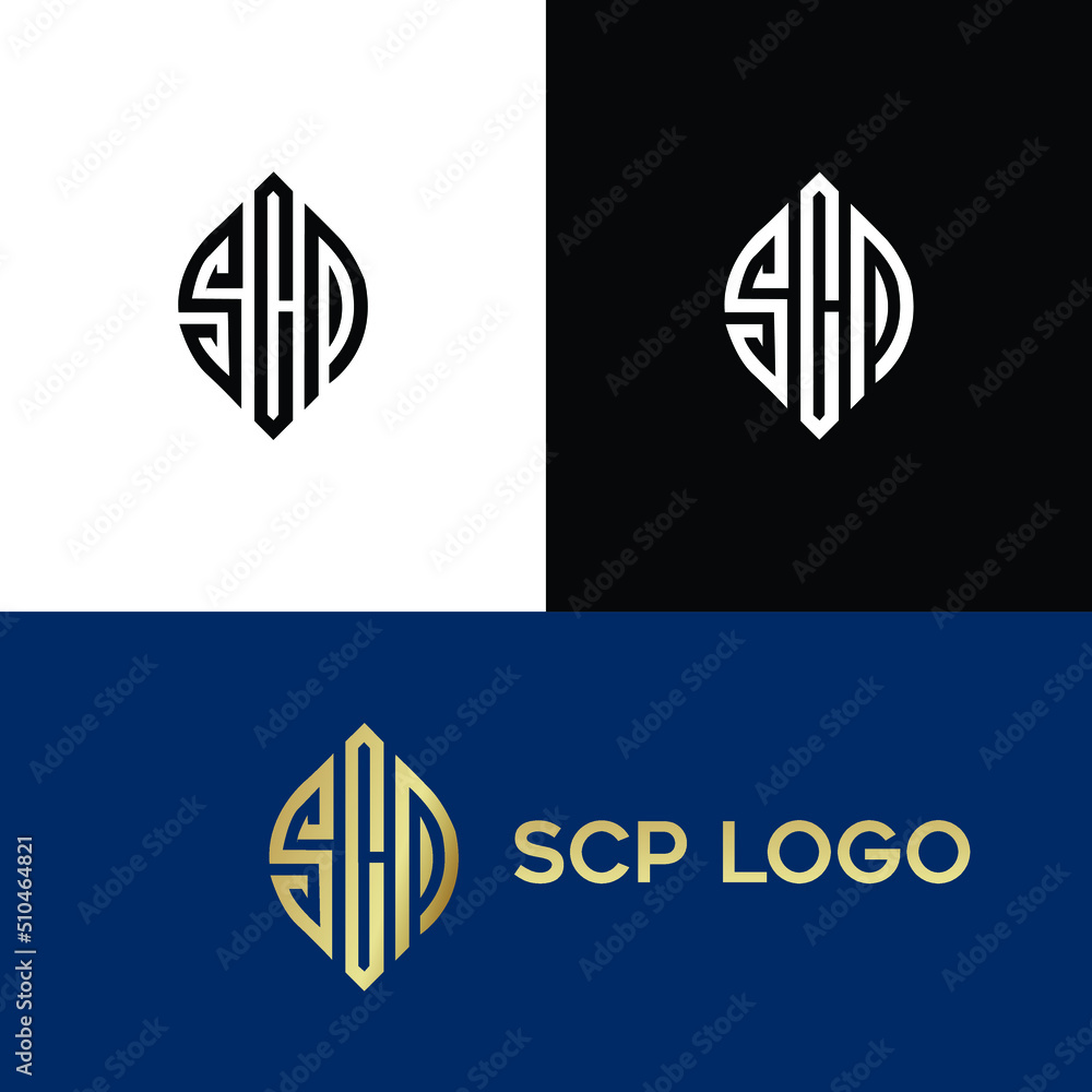 SCP business logo or CSP icon, letter, and monogram logo design vector ...