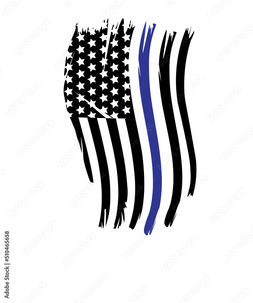 Vecteur Stock thin blue line svg bundle, thin blue line svg, police svg ...