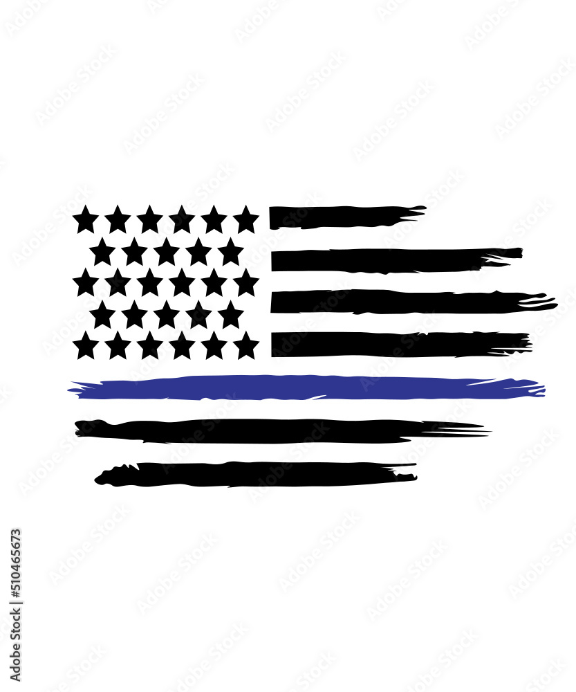 Vektorová grafika „thin blue line svg bundle, thin blue line svg ...