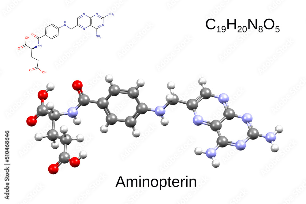 Chemical formula, skeletal formula, and 3D ball-and-stick model of ...