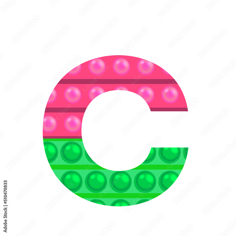 alphabet letters and numbers pop it png, Pop It Digital Clipart, Pop It ...