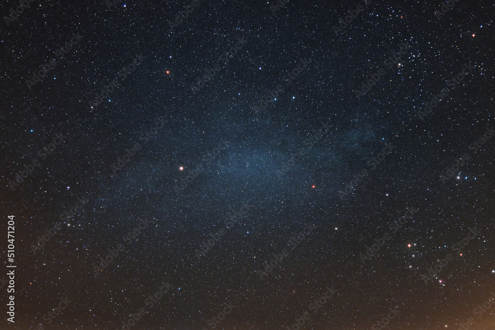 Beautiful starry sky with stars, planets, and constellations. Amazing ...