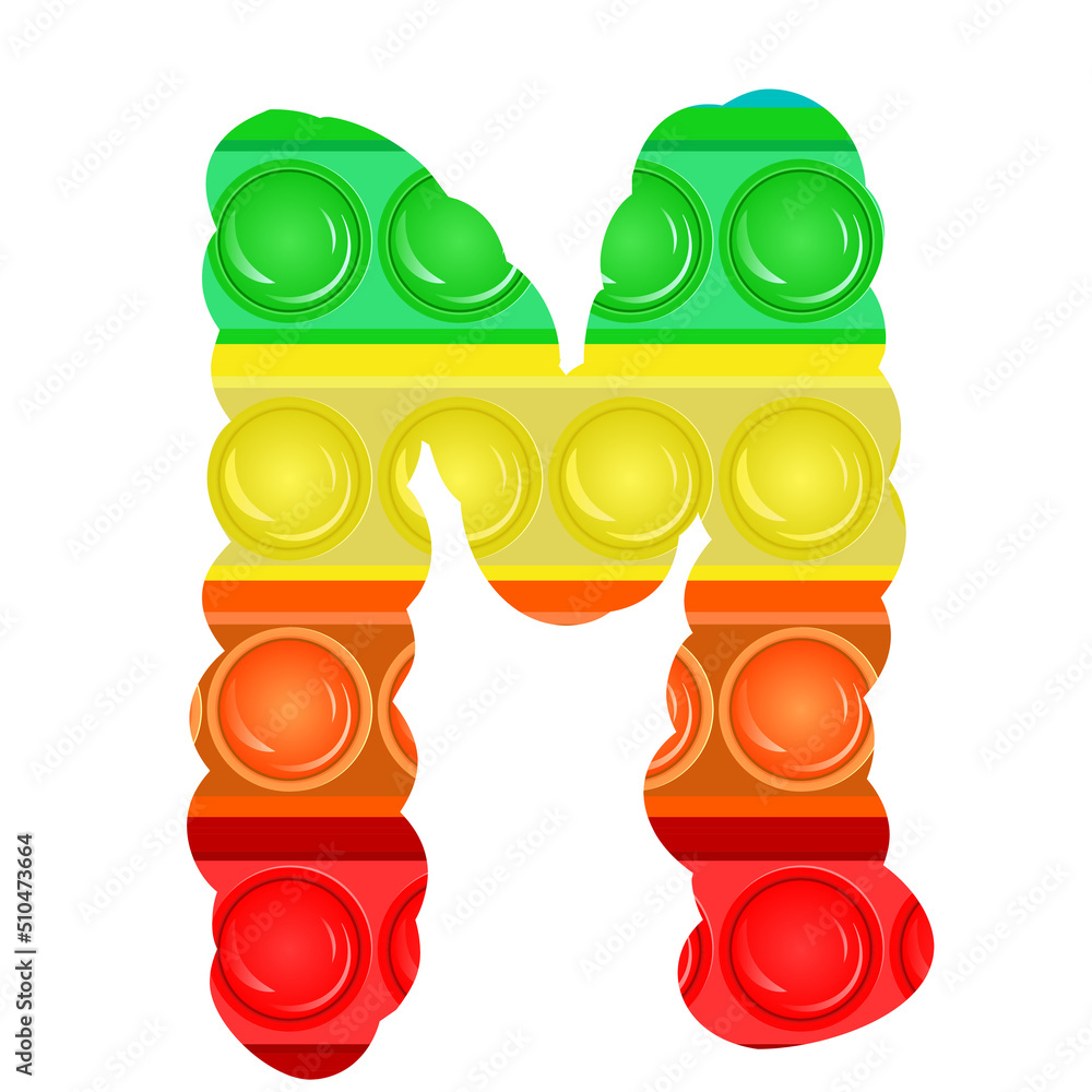 alphabet letters and numbers pop it png, Pop It Digital Clipart, Pop It ...