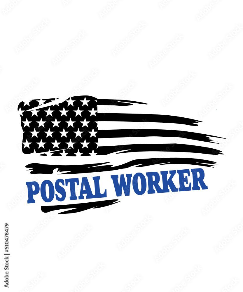 Vetor de postal worker svg, postal svg, postal worker flag svg, postal ...