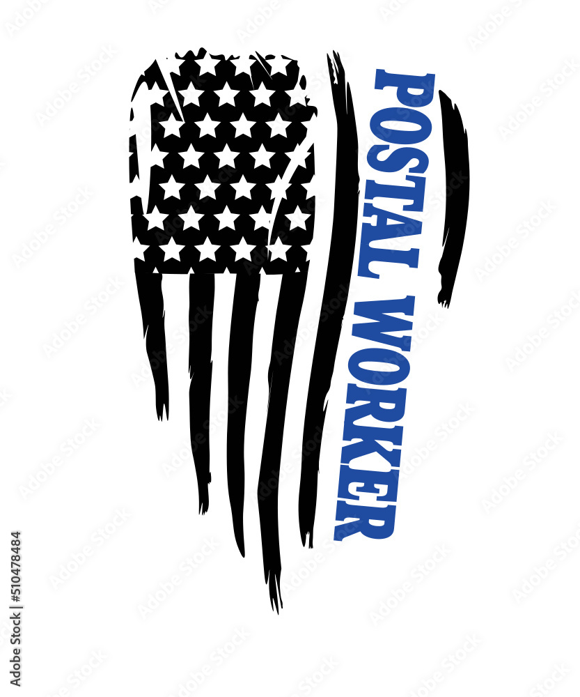 Vetor de postal worker svg, postal svg, postal worker flag svg, postal ...