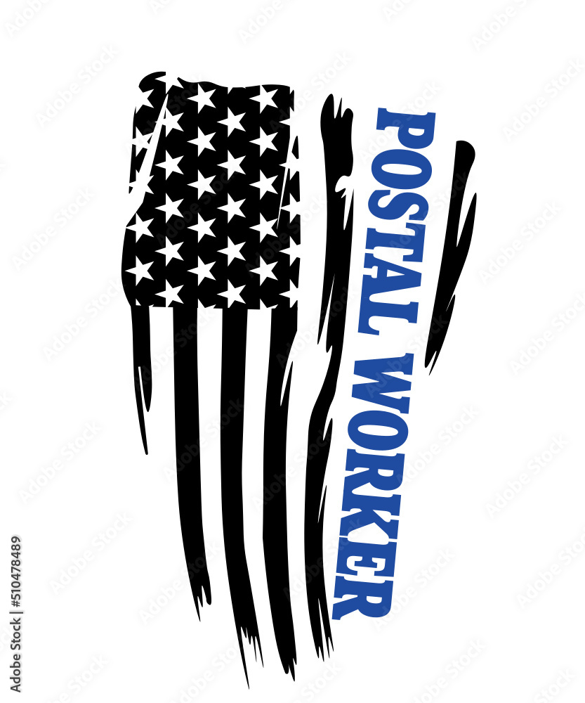 Vetor de postal worker svg, postal svg, postal worker flag svg, postal ...