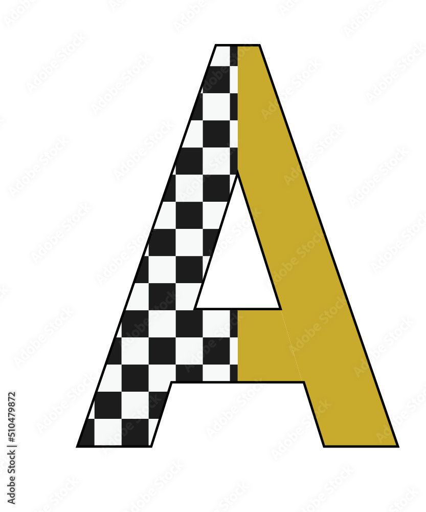 Checkered Alphabet and Numbers png SVG Cut File, race font svg png ...