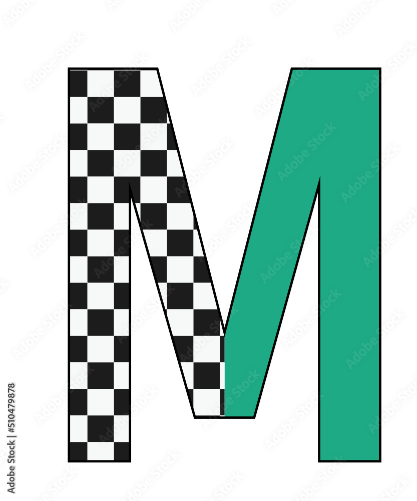 Checkered Alphabet and Numbers png SVG Cut File, race font svg png ...