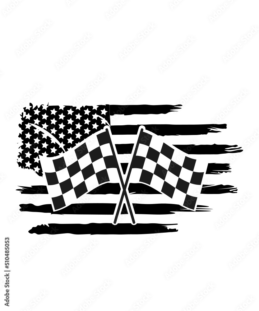 racing american flag svg, racing USA flag svg, racing flag with ...