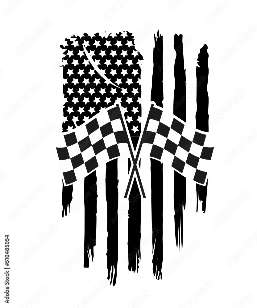 racing american flag svg, racing USA flag svg, racing flag with ...