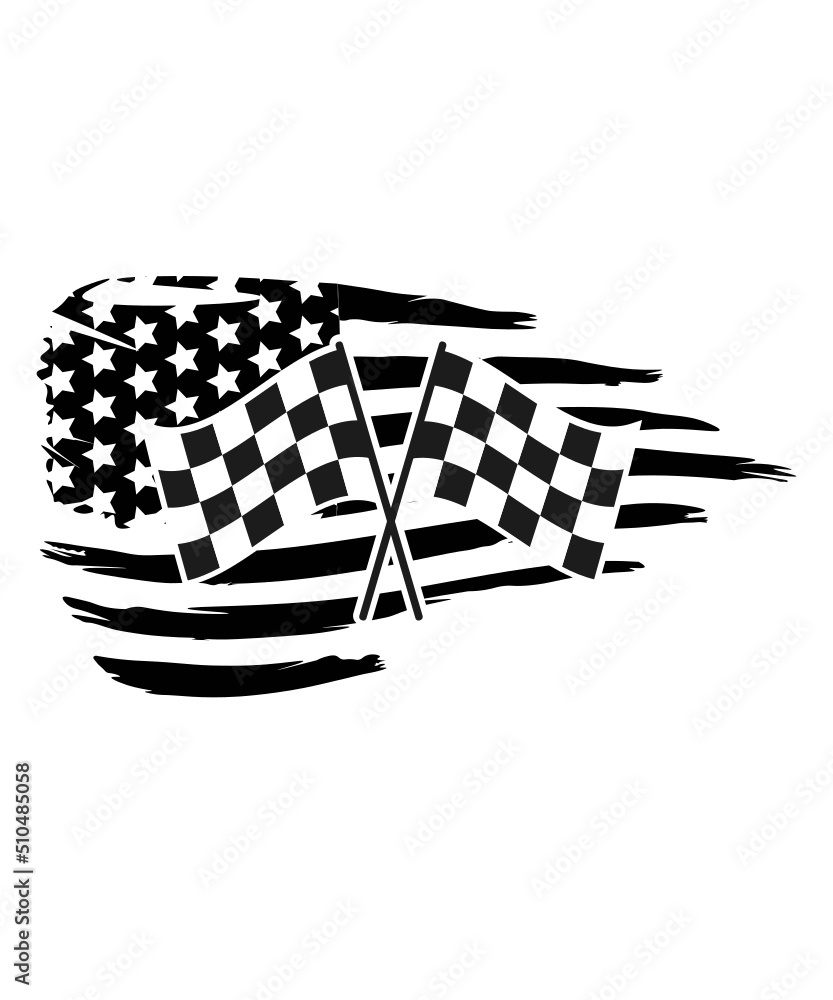 Stockvector racing american flag svg, racing USA flag svg, racing flag ...