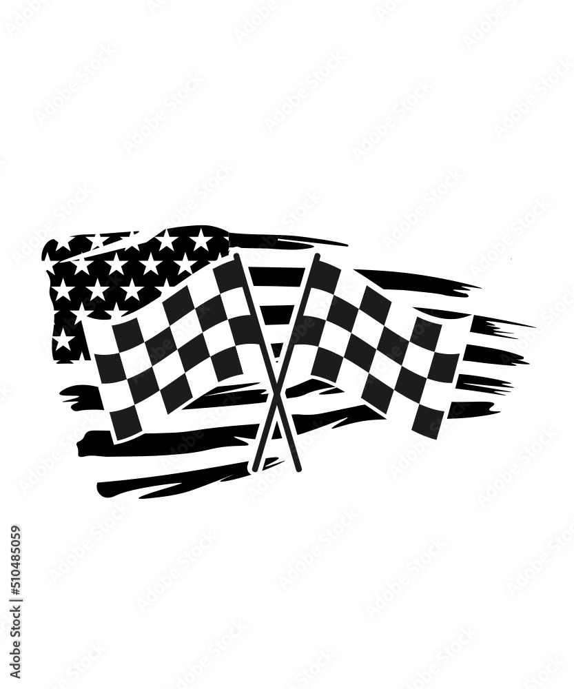 racing american flag svg, racing USA flag svg, racing flag with ...