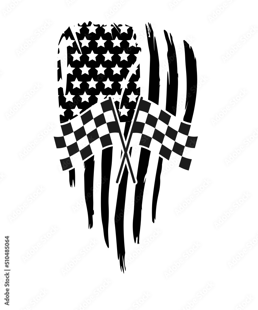 racing american flag svg, racing USA flag svg, racing flag with ...