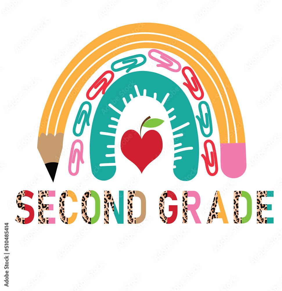 rainbow Grade png, rainbow 4th Grade png, half leopard cheetah print ...