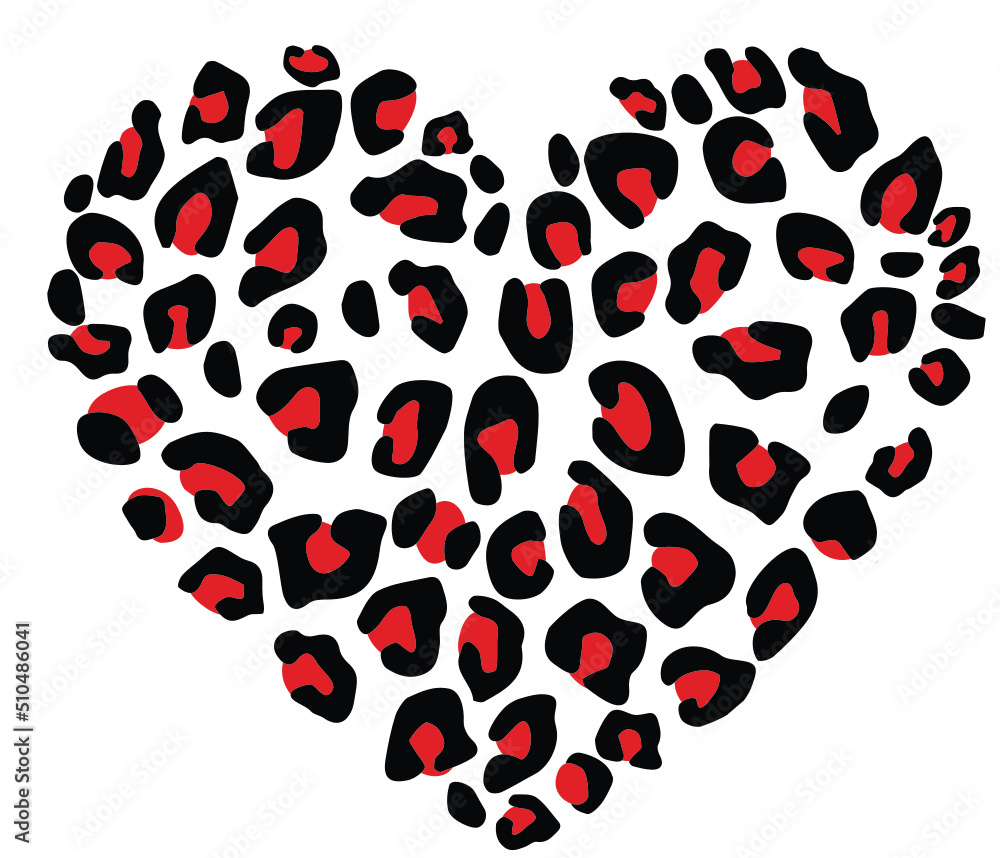 Vetor de red leopard print svg png, red cheetah print svg, red leopard ...