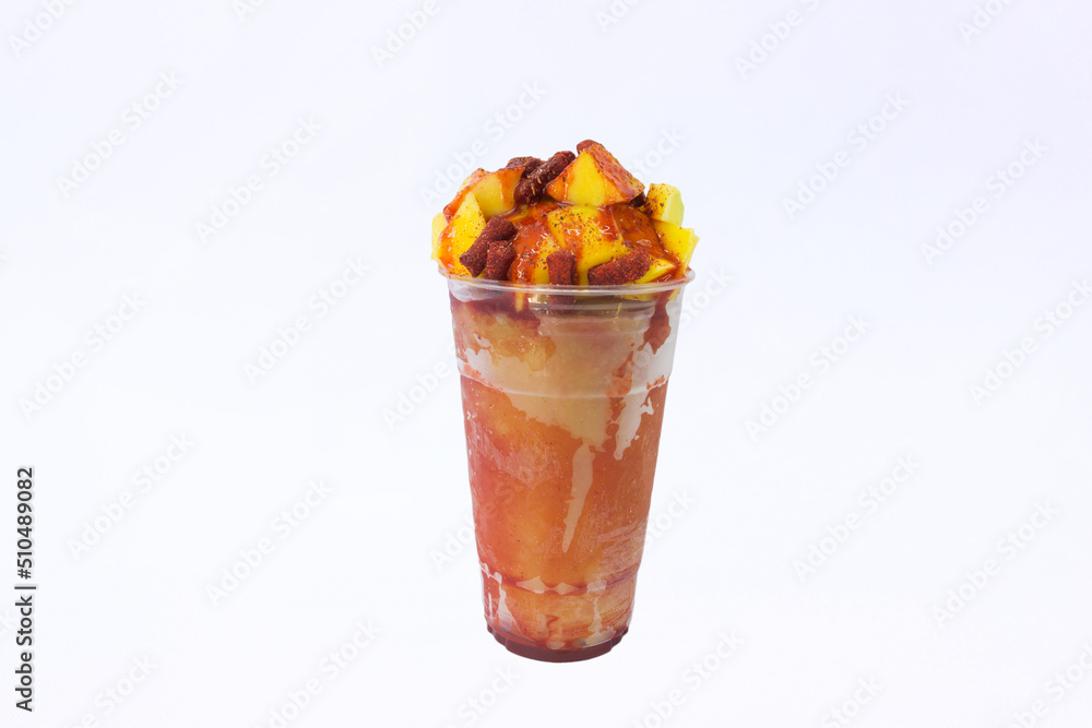 Vaso de mango con hielo y tajin Stock Photo | Adobe Stock