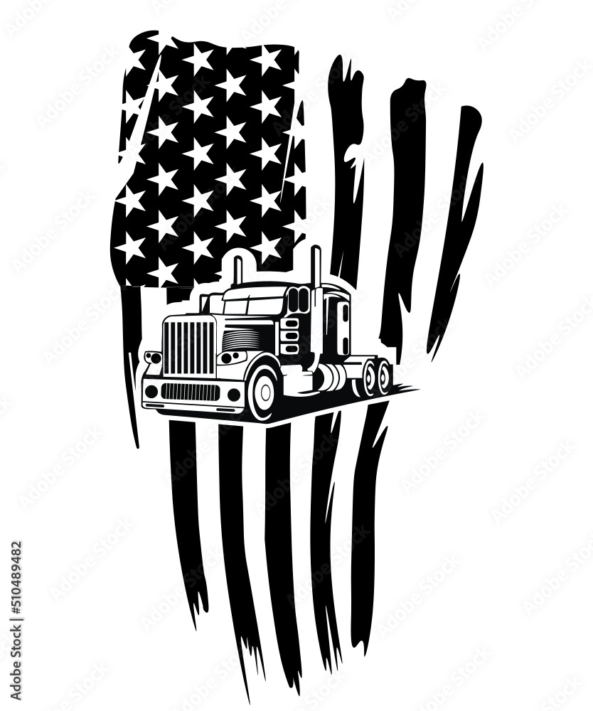 semi truck svg, truck svg, truck driver svg, truck clipart, American ...