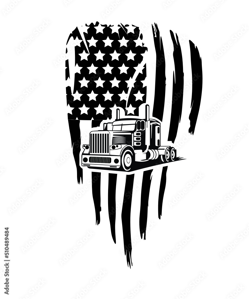 semi truck svg, truck svg, truck driver svg, truck clipart, American ...