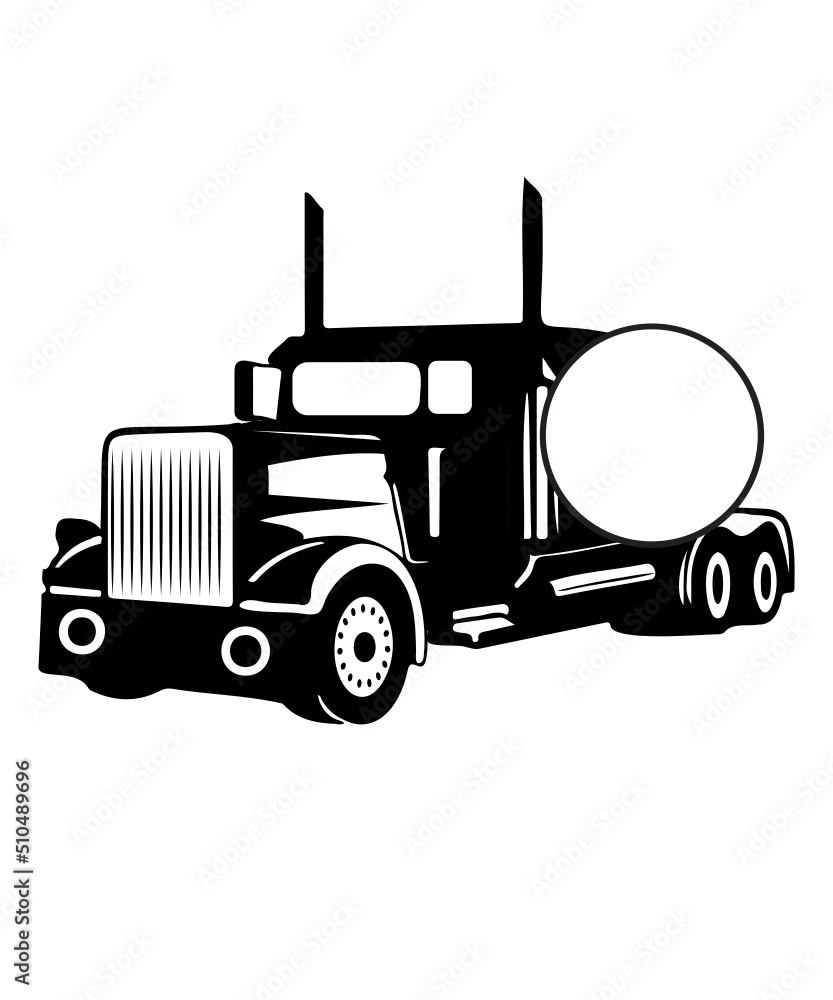 semi truck svg, semi truck monogram svg, truck driver svg, truck ...