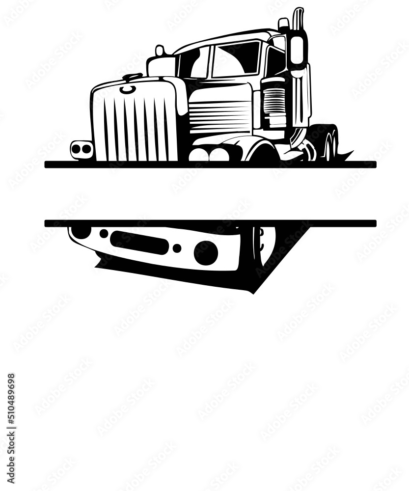 semi truck svg, semi truck monogram svg, truck driver svg, truck ...