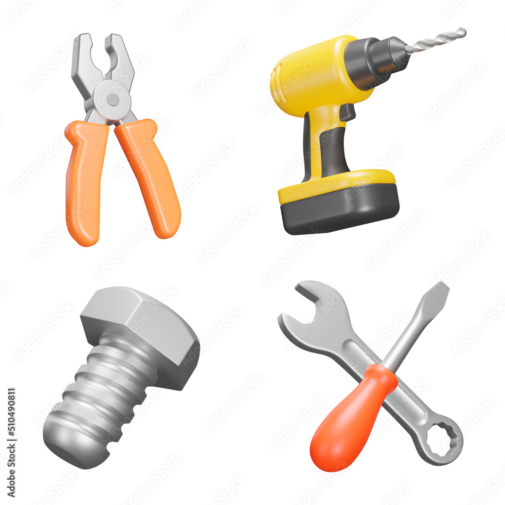 Photo Tools for repair 3d icon set, Mintoboru | Posters, tableaux et ...