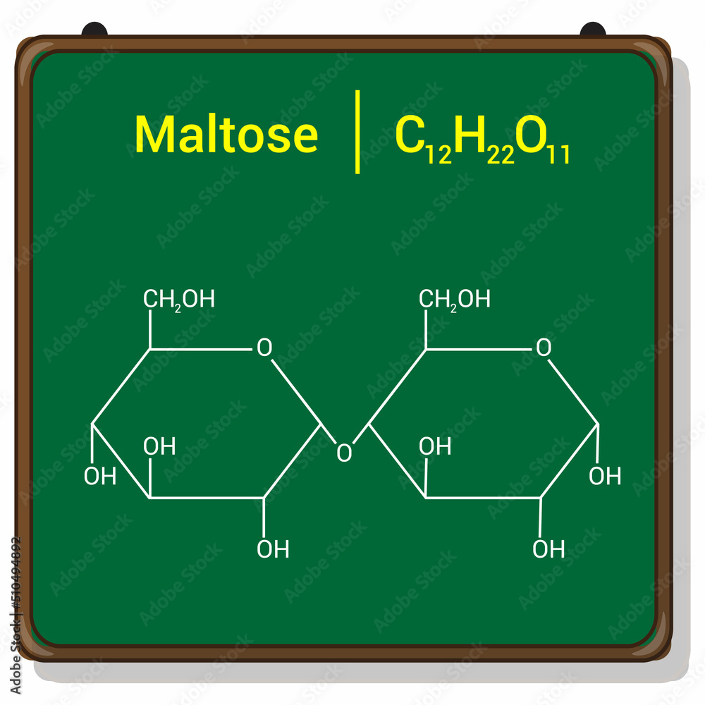 chemical structure of Maltose (C12H22O11) Stock Vector | Adobe Stock