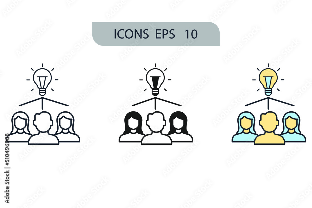 Brainstorming icons symbol vector elements for infographic web Stock ...