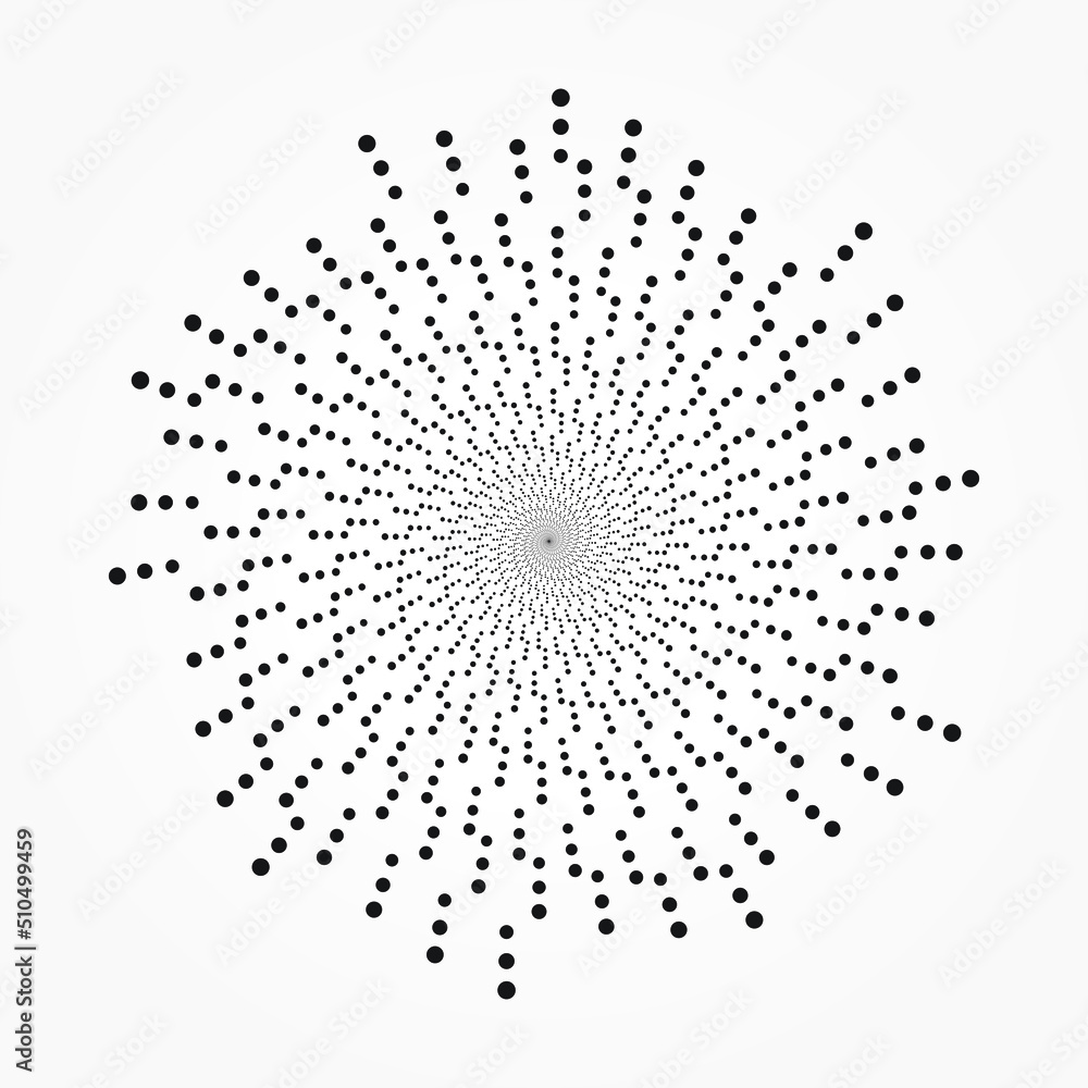 Halftone swirl pattern background. Vector dots texture retro. Abstract ...