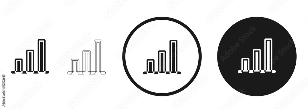 chart histogram icon . web icon set . icons collection. Simple vector ...